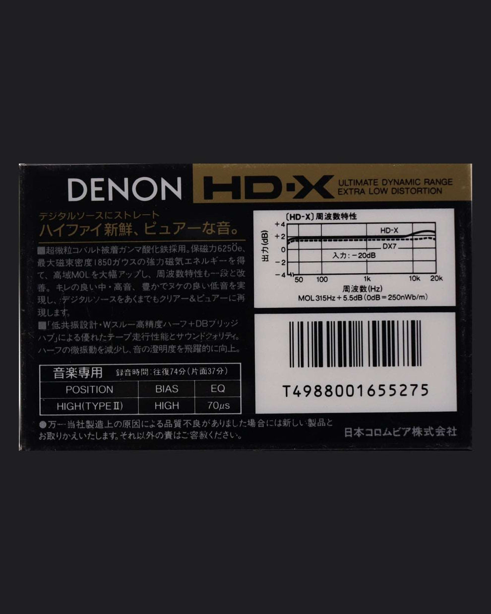 Denon HD-X Type II Blank Cassette Tape — 1987 JP – Ultra Ferric